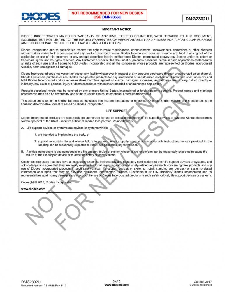 DMG2302U-7 datasheet page 6