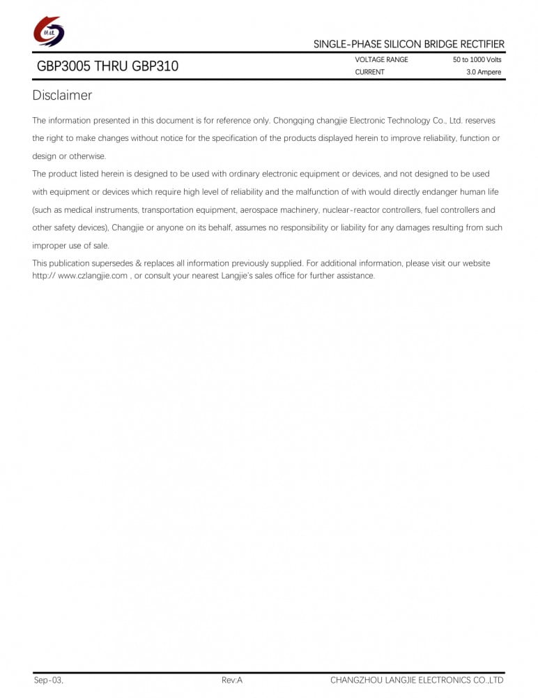 GBP310 datasheet page 4