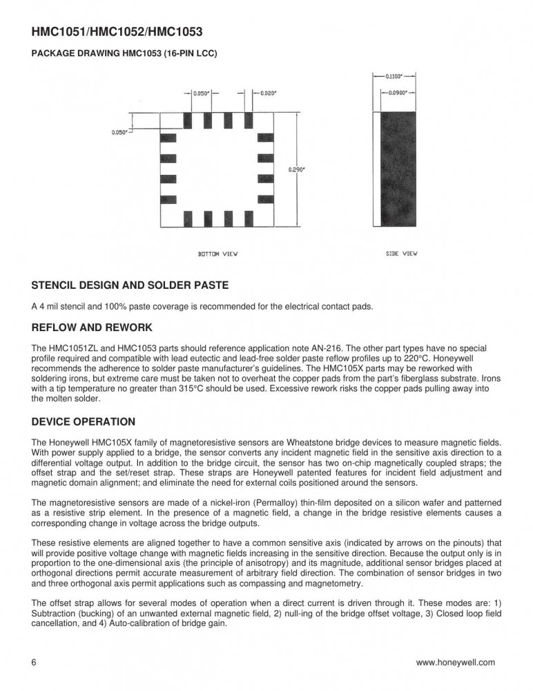HMC1051 technical document page 6
