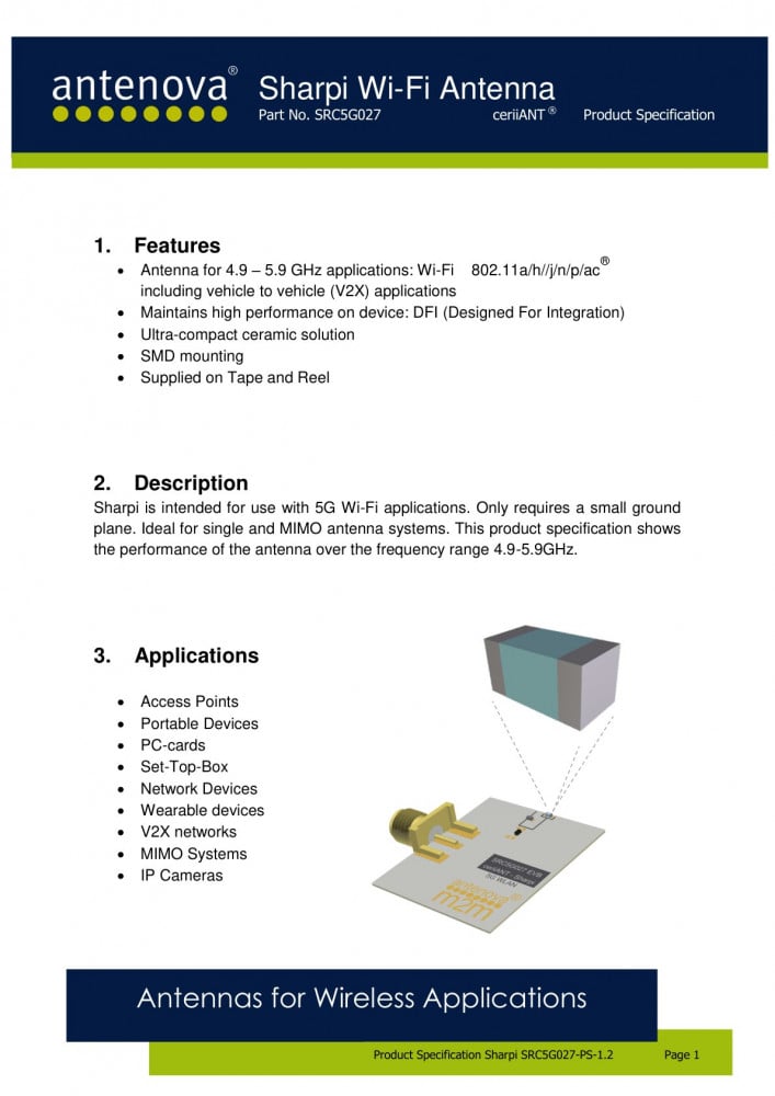 SRC5G027 technical document page 1