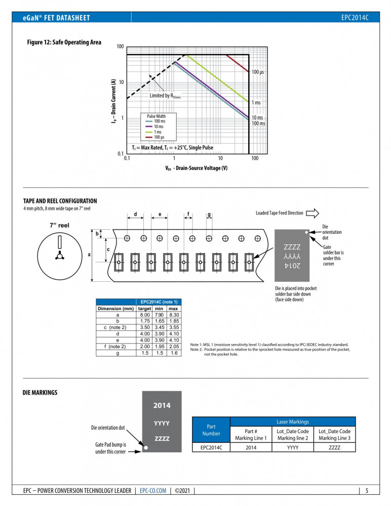 EPC2014C datasheet page 5