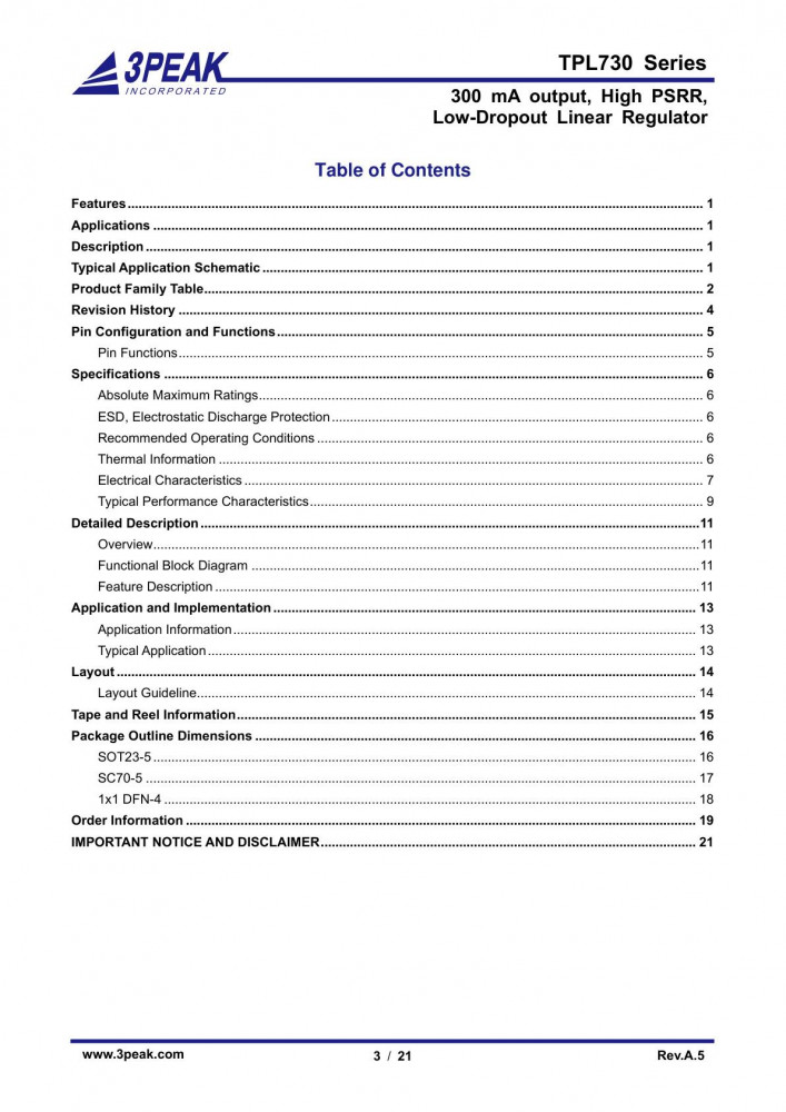 TPL730 datasheet page 3