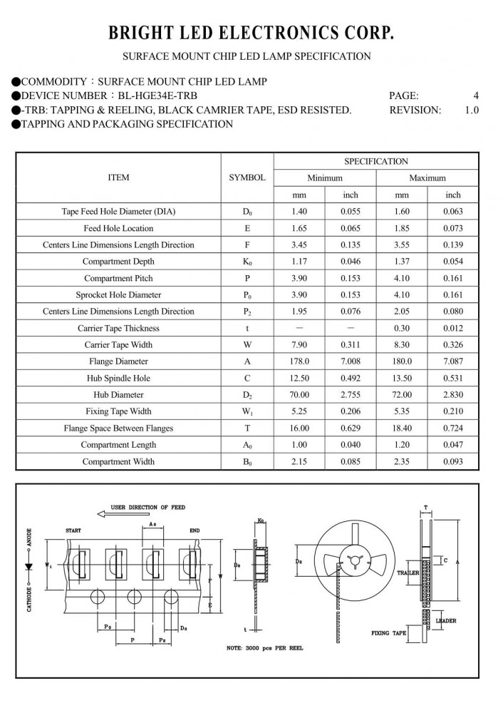 BL-HGE34E-TRB datasheet page 3