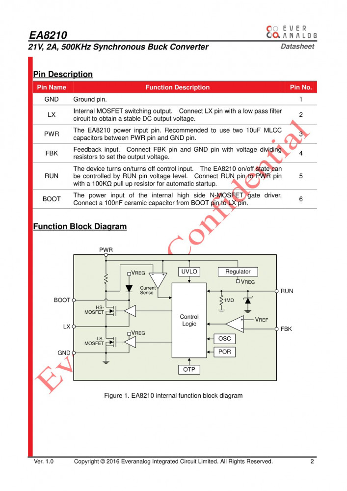 EA8210T6R datasheet page 2
