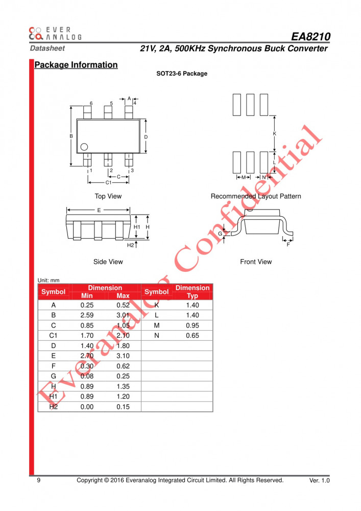 EA8210T6R datasheet page 9