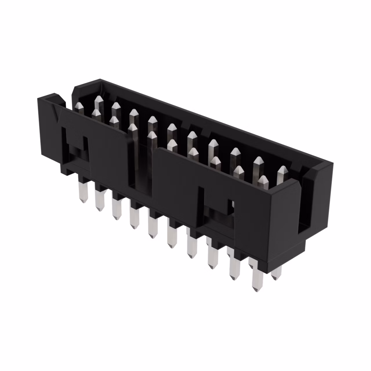 2.00mm Pitch, Milli-Grid PCB Header, Dual Row, Vertical, Through Hole, Shrouded, 20 Circuits, Matte Tin (Sn) Plating, 2.50mm Tail Length, Dual Side Slots, Dual Friction Locks, Center Polarization, Tube for sale