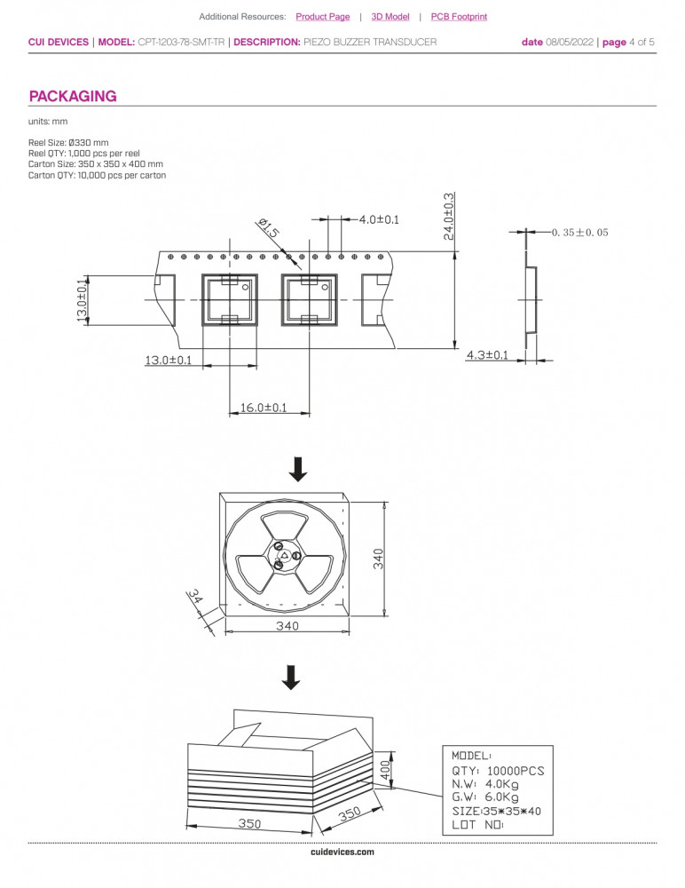 CPT-1203-78-SMT-TR datasheet page 4