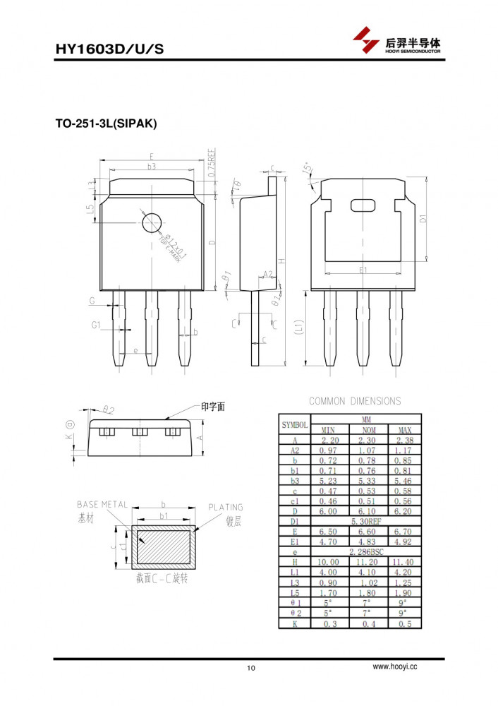 HY1603D datasheet page 10