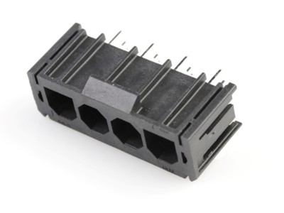 Sabre Right-Angle Header, 7.50mm Pitch, 4 Circuits, Glow-Wire Capable, 3.81mm Tail Length. for 2.40mm PCB, with Board Lock, Complies with the UL1977 finger proof access requirement