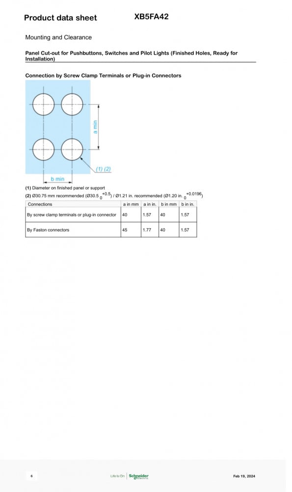 XB5FA42 technical document page 6