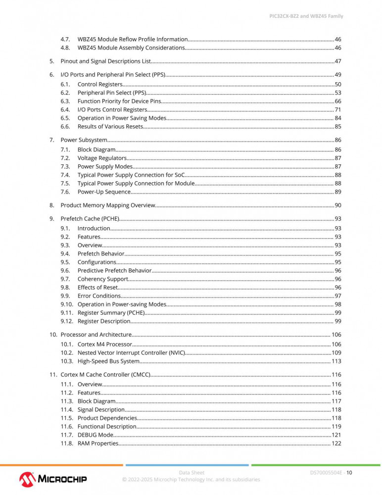 PIC32CX-BZ2 documentation preview, page 10