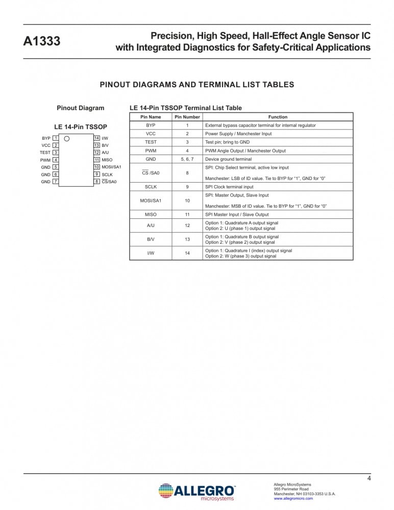 A1333 datasheet page 4