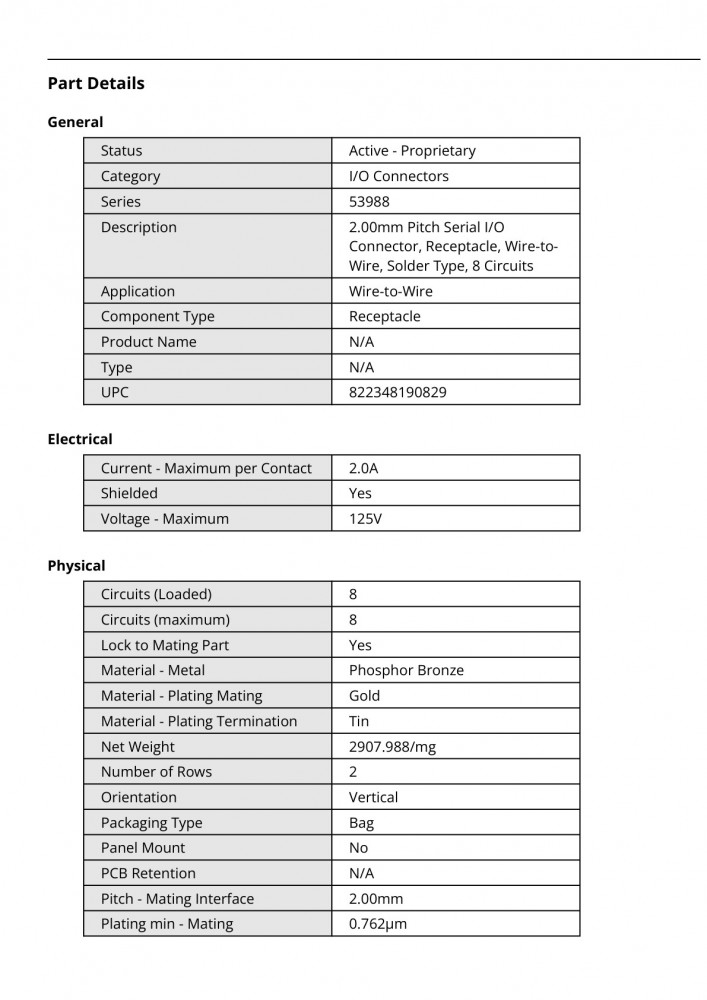 MOLEX 539880819 technical document page 2