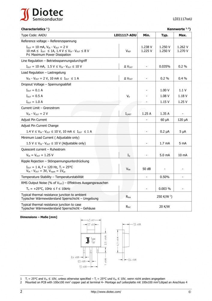 DIOTEC LDI1117 datasheet page 2
