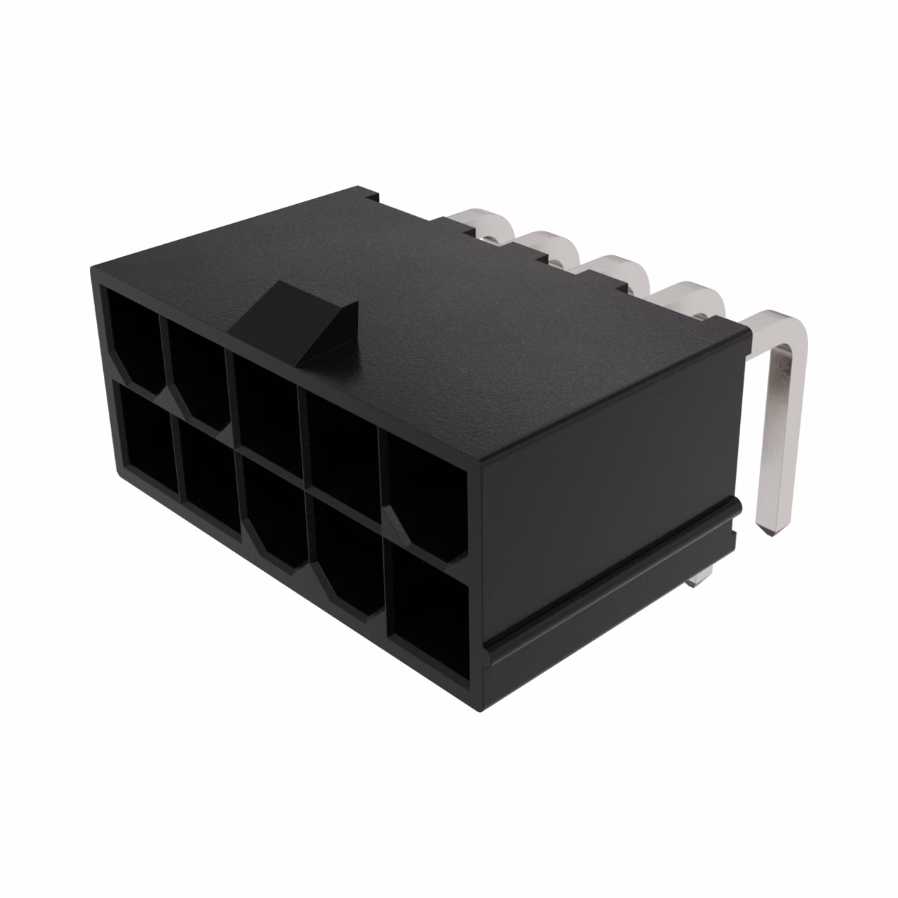 Mini-Fit Jr. Reflow Solder Capable Header, Right-Angle, Dual Row, 10 Circuits, without Mounting Peg, Tin (Sn) Plating, Glow-Wire Capable, Tape and Reel for sale