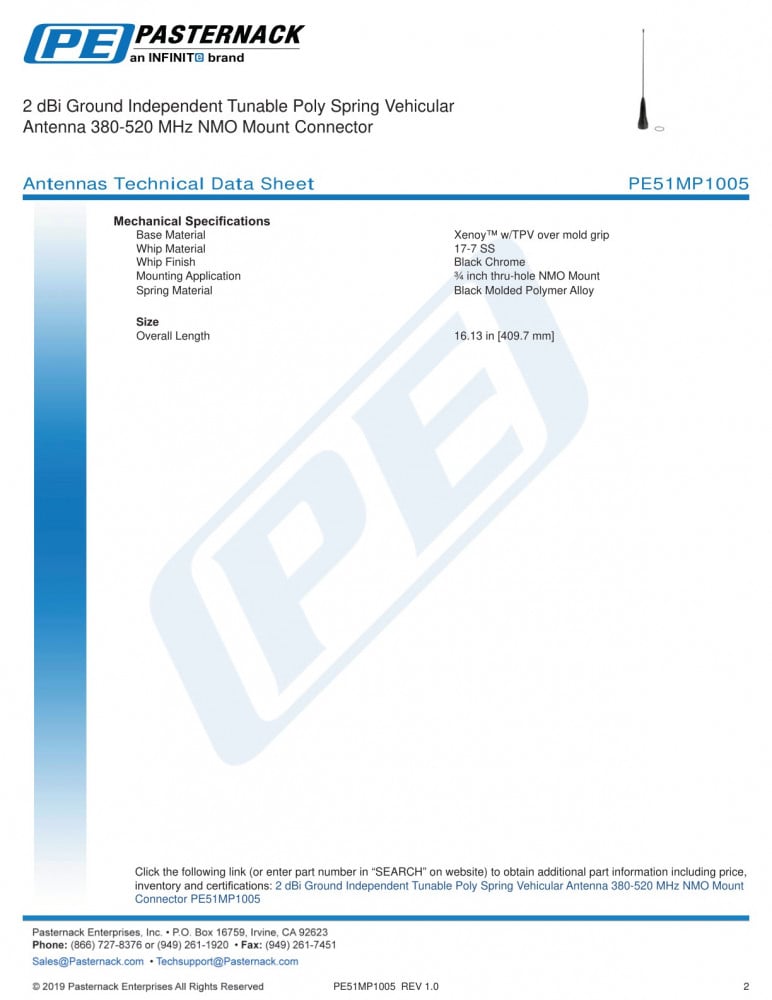 PE51MP1005 technical datasheet page 2