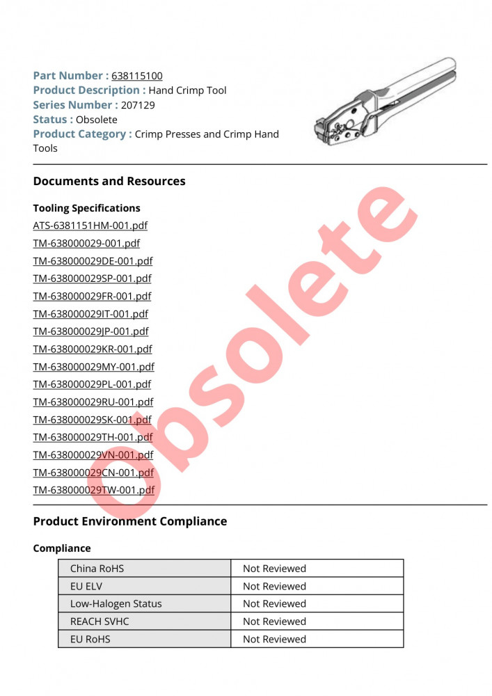 Tool documentation preview, page 1