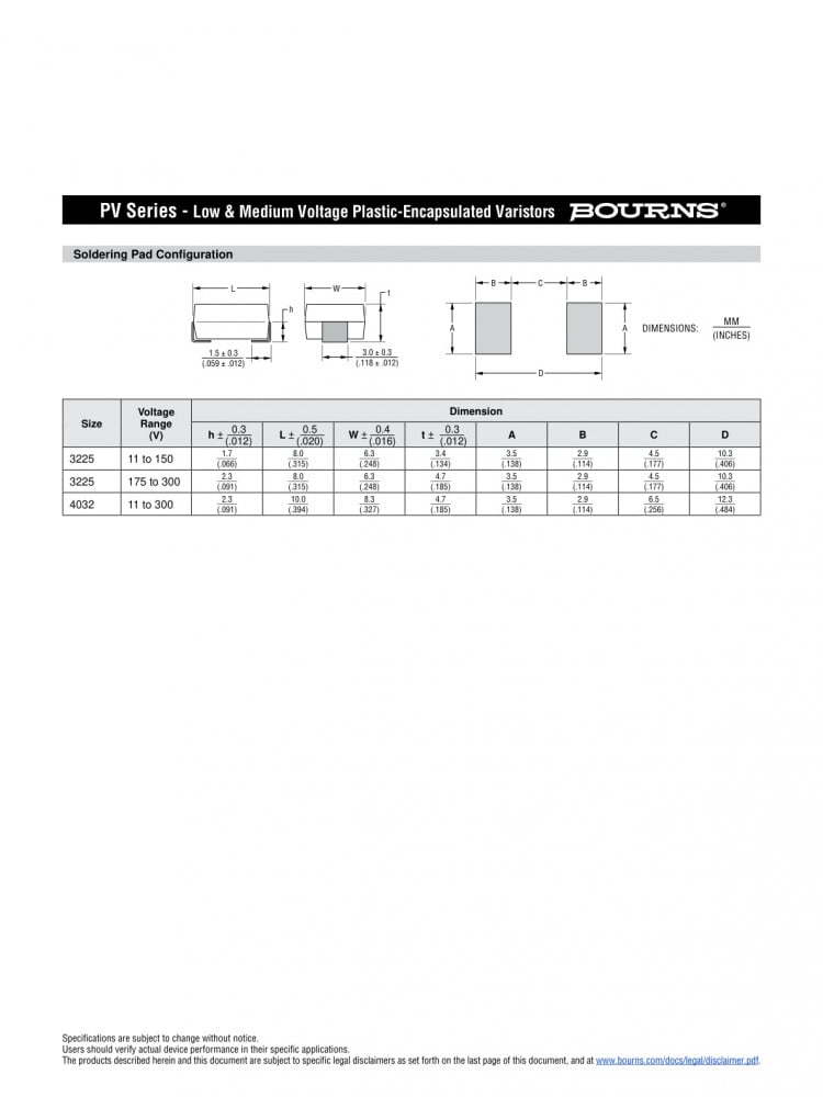 BOURNS PV Series datasheet page 7
