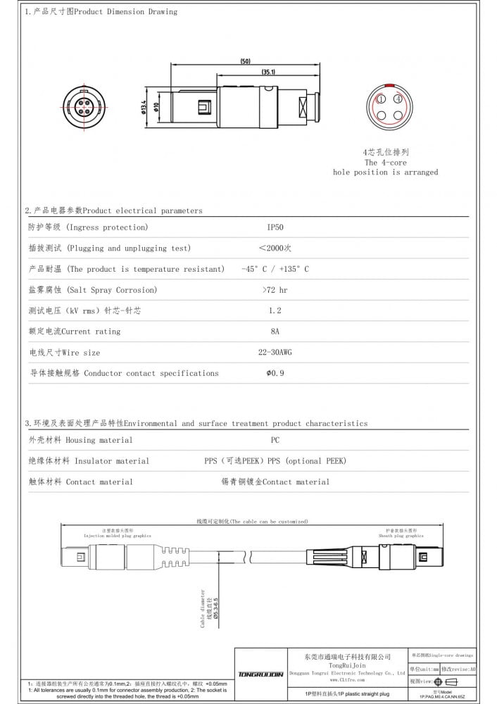 LICQ 1P.PAG.M0.4.CA.NN.65Z technical drawing