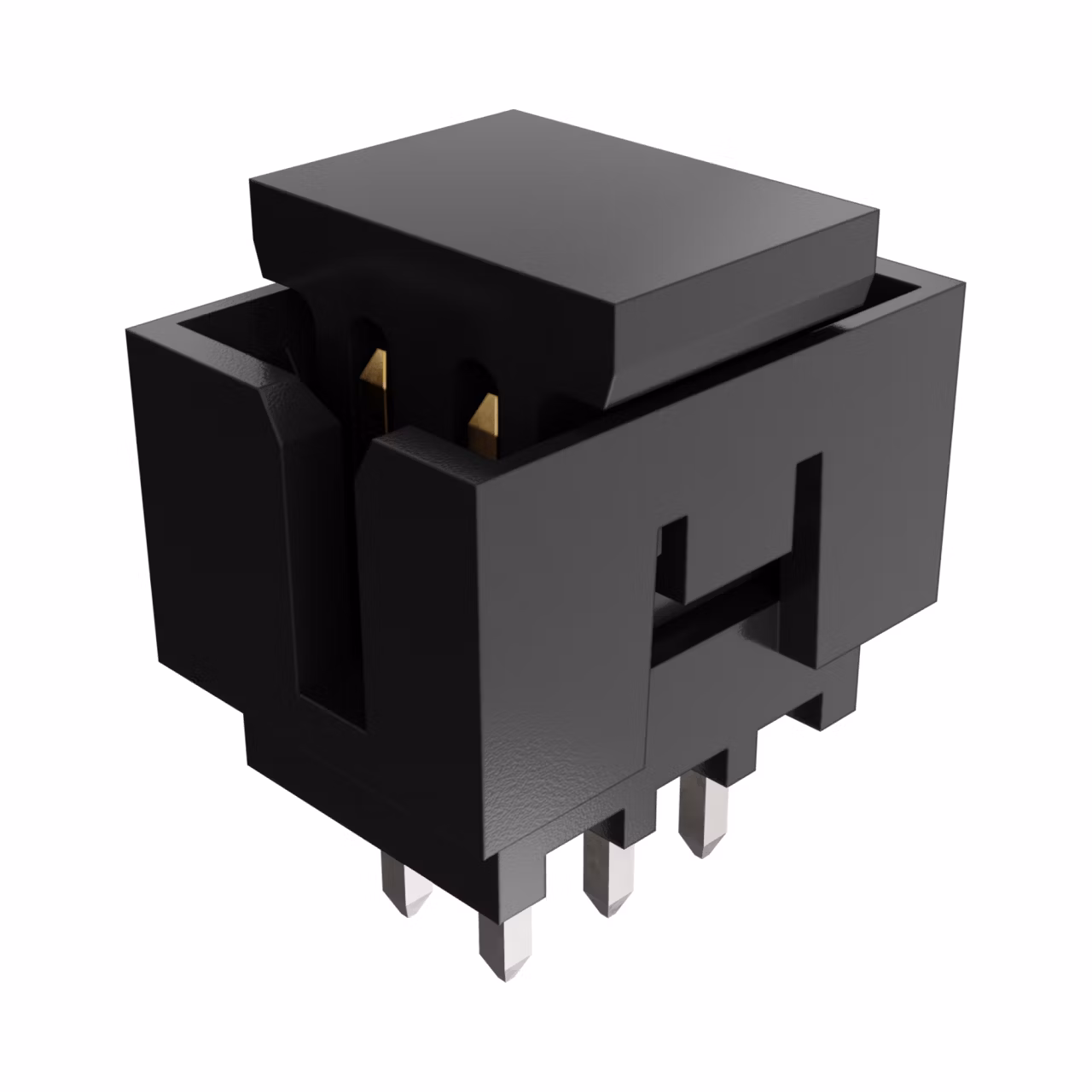 2.00mm Pitch, Milli-Grid PCB Header, Dual Row, Vertical, Through Hole, Shrouded, 14 Circuits, 0.38µm Gold (Au) Plating, 2.50mm Tail Length, Dual Side Slots, Dual Friction Locks, Center Polarization, with Cap and Peg, Tape and Reel
