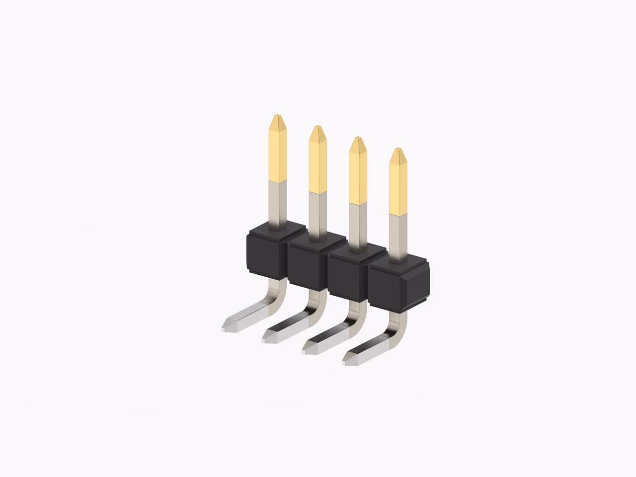 KK 254 Breakaway Header, Vertical, 4 Circuits, 0.76µm Gold (Au) Plating, Mating Pin Length 7.49mm, Bag
