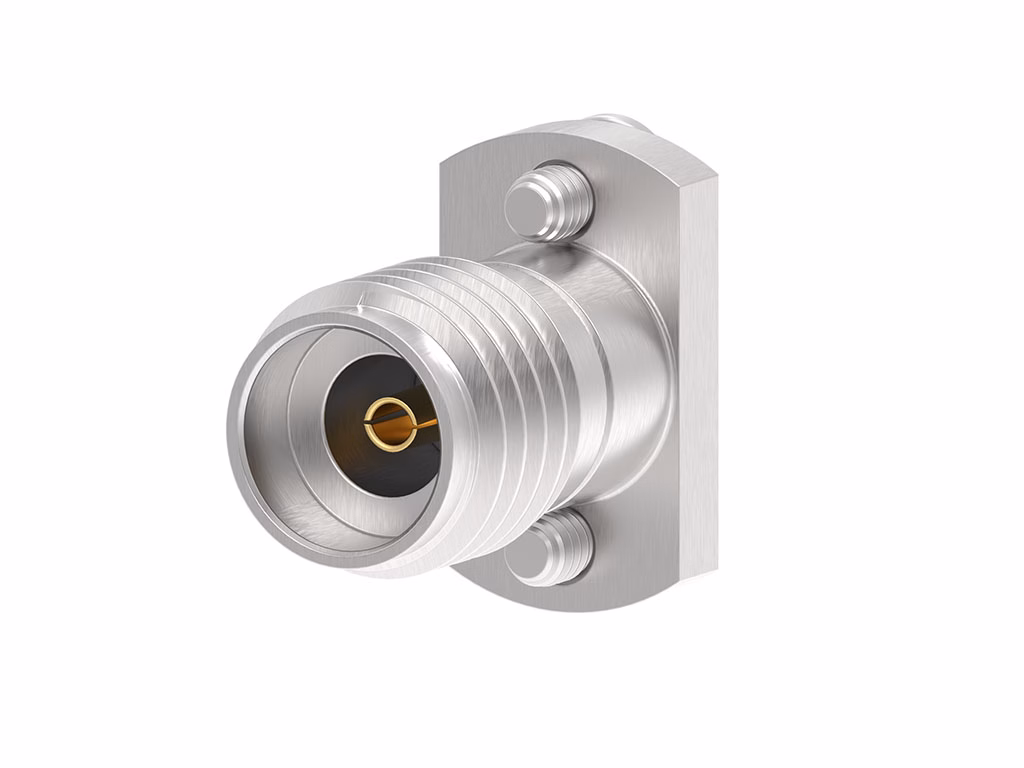 Precision Test Adapter, 2.92mm Plug-to-2.92mm Jack, Straight, Stainless Steel, Passivated, 40 GHz, 50 Ohms