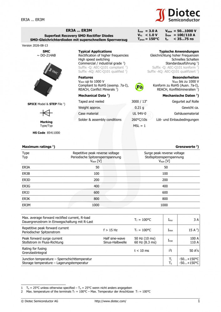 ER3G datasheet page 1
