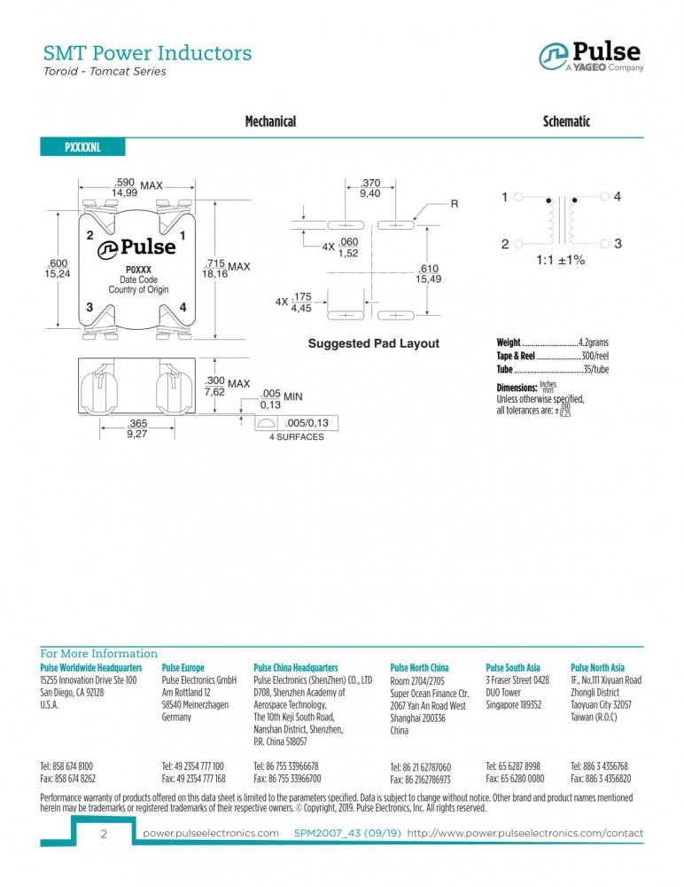 P0401NL datasheet page 2
