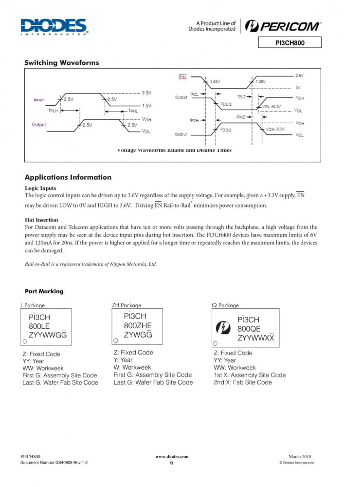 PI3CH800ZHEX datasheet page 6