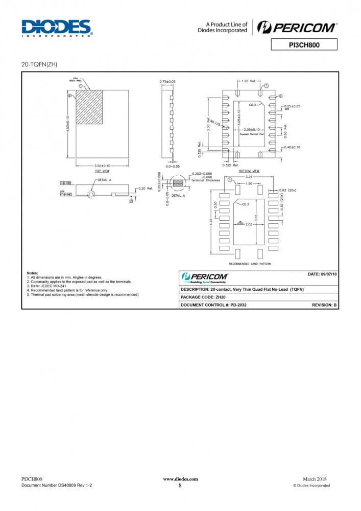 PI3CH800ZHEX datasheet page 8