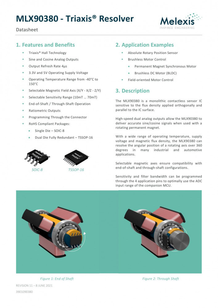 MLX90380 datasheet page 1