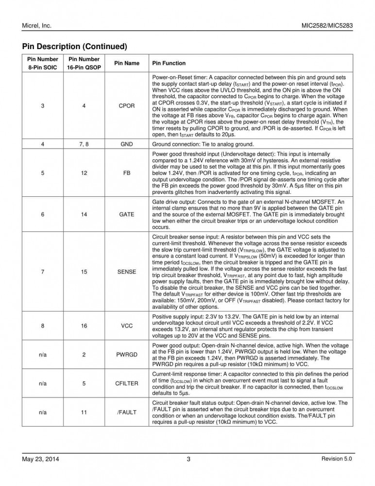 MIC2582 datasheet page 3