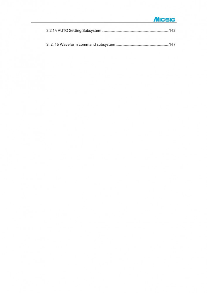 Micsig SCPI command manual preview, page 4