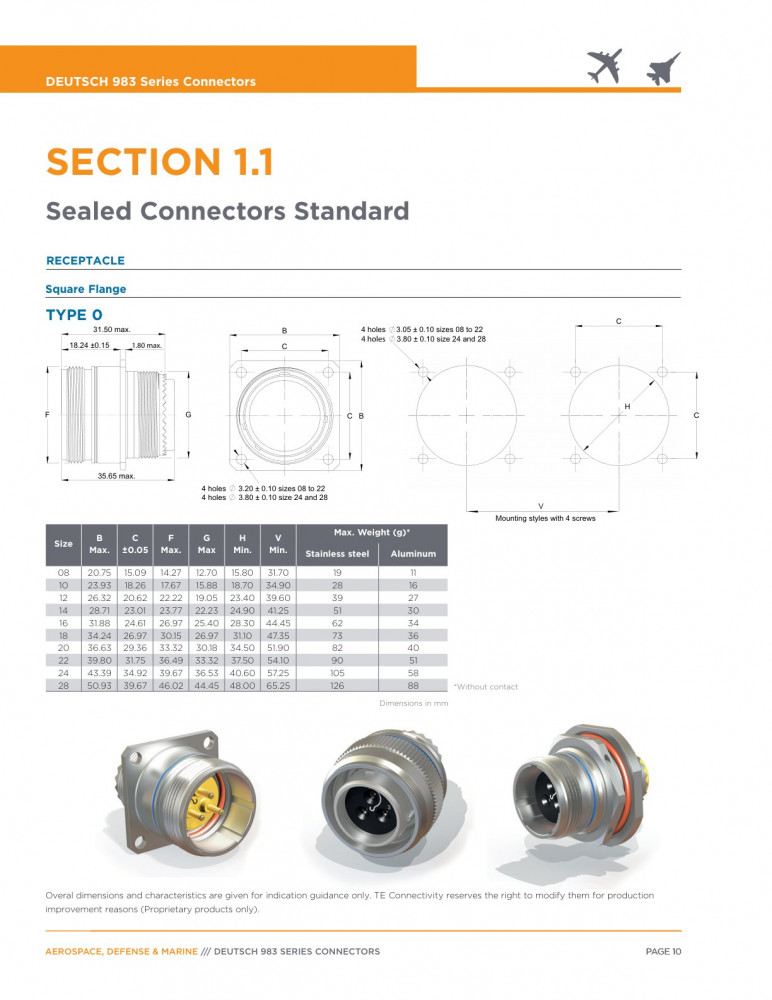 DEUTSCH 983 Series technical document page 10