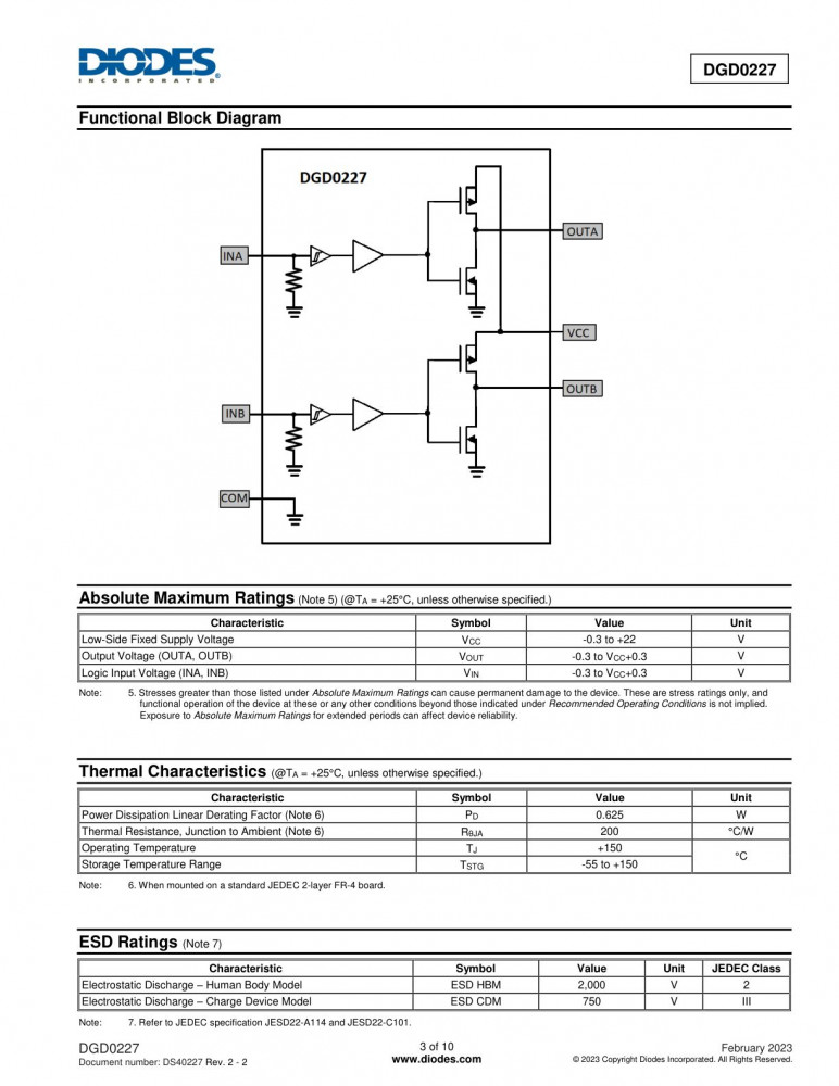 DGD0227S8-13 datasheet page 3