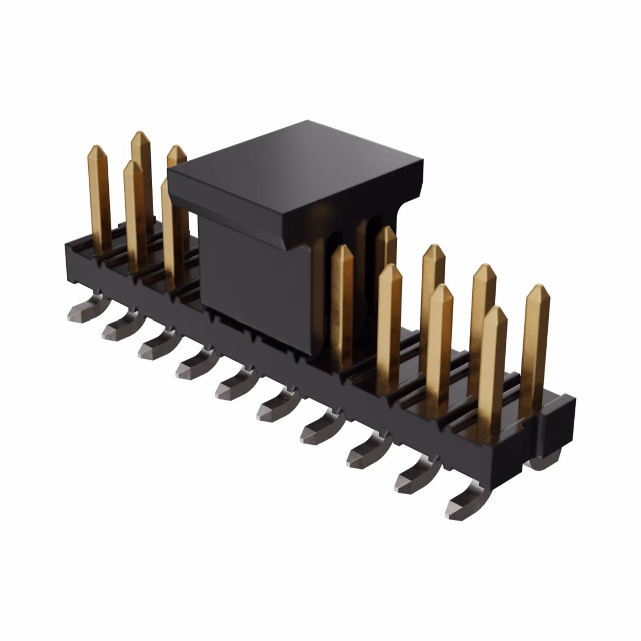 Milli-Grid Header, Vertical, Surface Mount, 20 Circuits, 0.76µm Gold (Au) Plating, Mating Pin Length 3.80mm, with Cap, Tube, Lead-Free for sale
