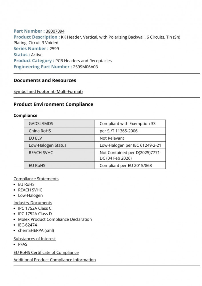 38007094 product document page 1