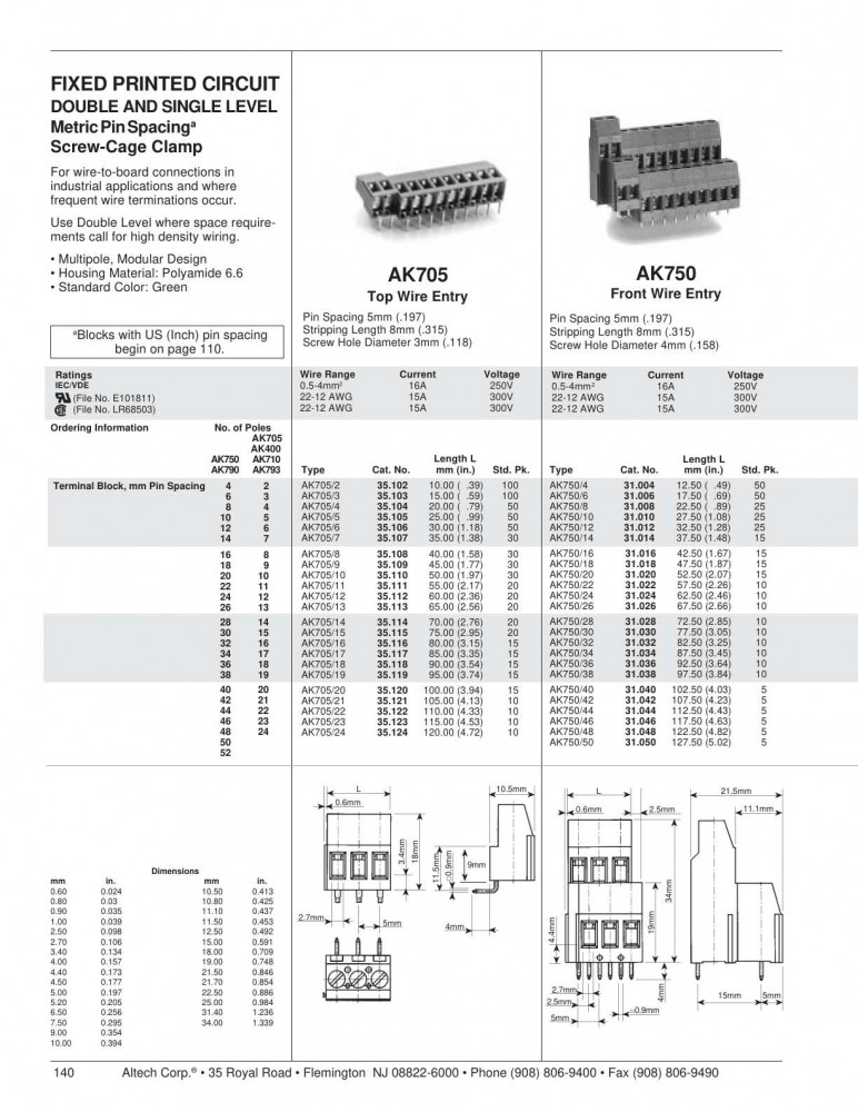 Altech terminal block catalog page 7