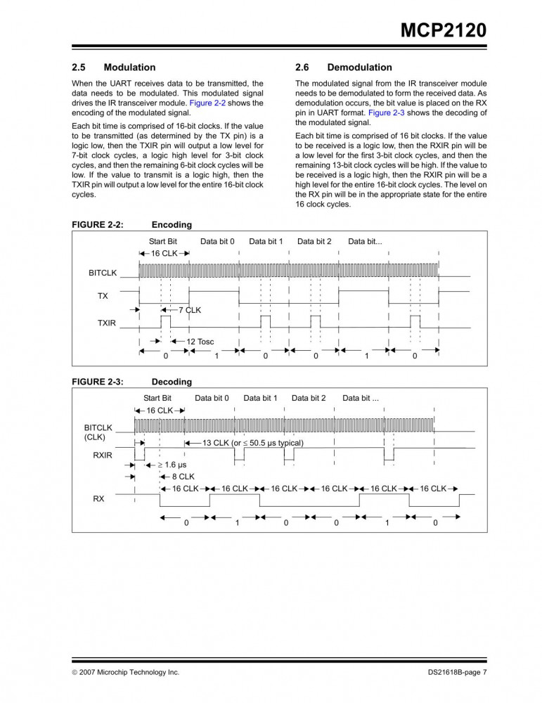 MCP2120 datasheet page 7