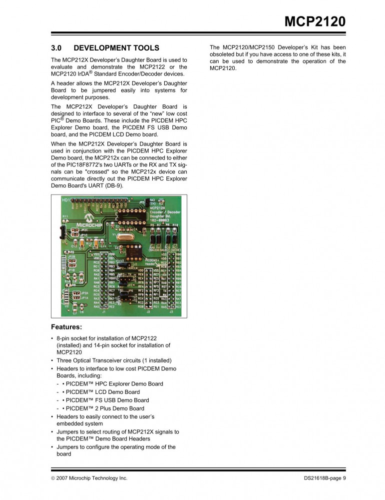 MCP2120 datasheet page 9