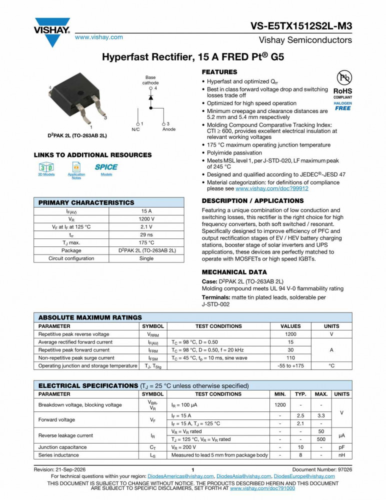 VS-E5TX1512S2L-M3 datasheet page 1