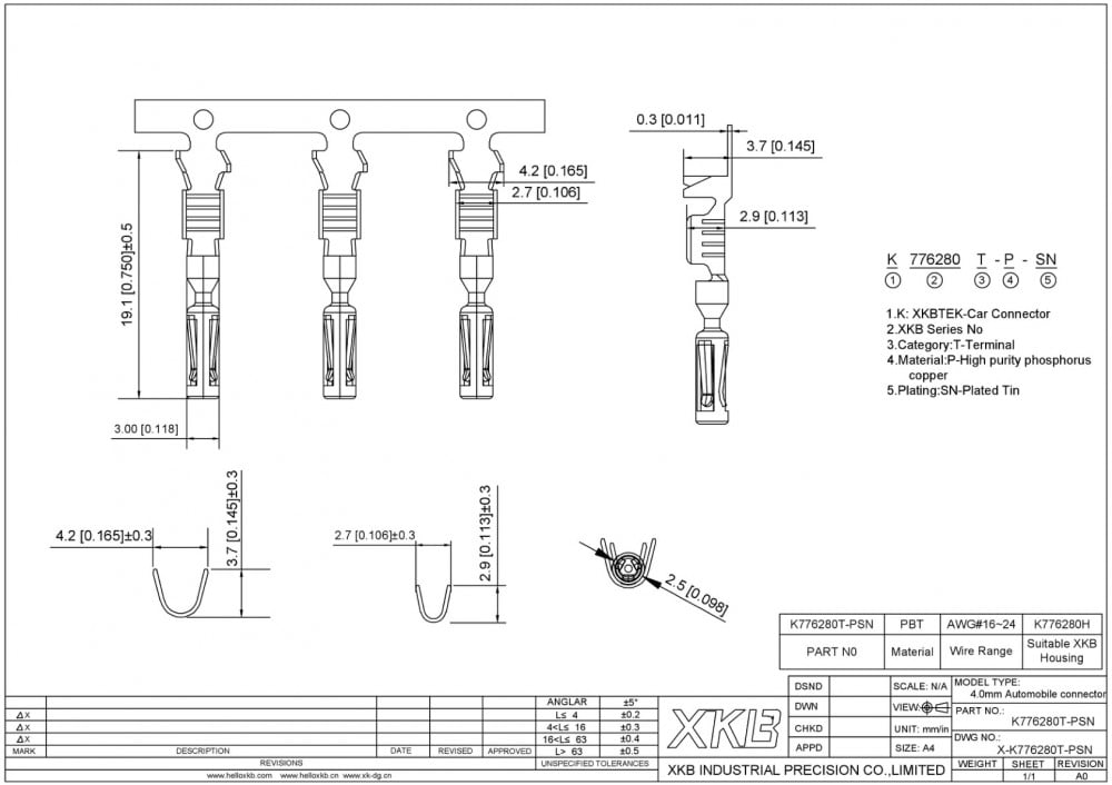 K776280T-PSN technical drawing page