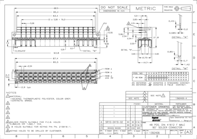 TE Connectivity 216417-4 DIN 41612 Connector