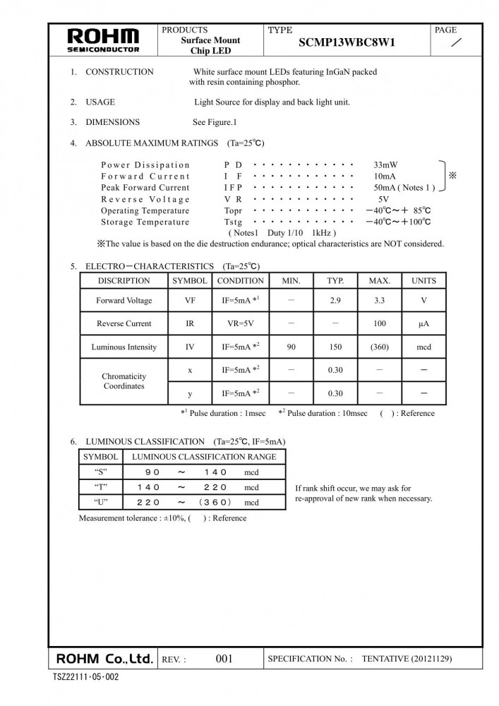SCMP13WBC8W1KFT specification page 4