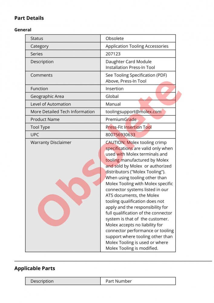 Tooling document preview, page 2