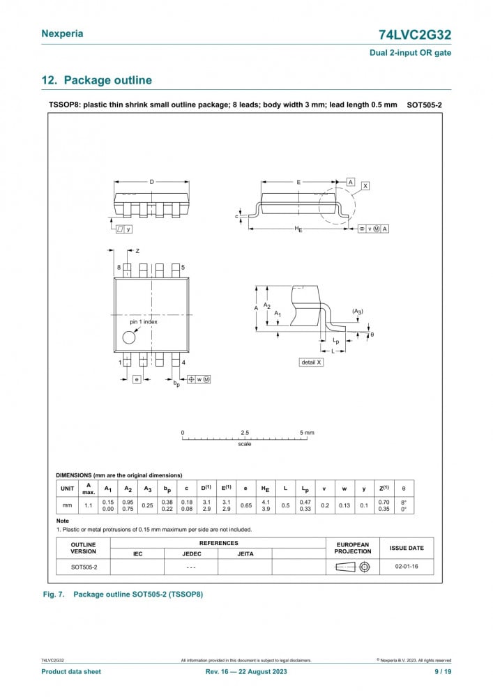 74LVC2G32DC datasheet page 9