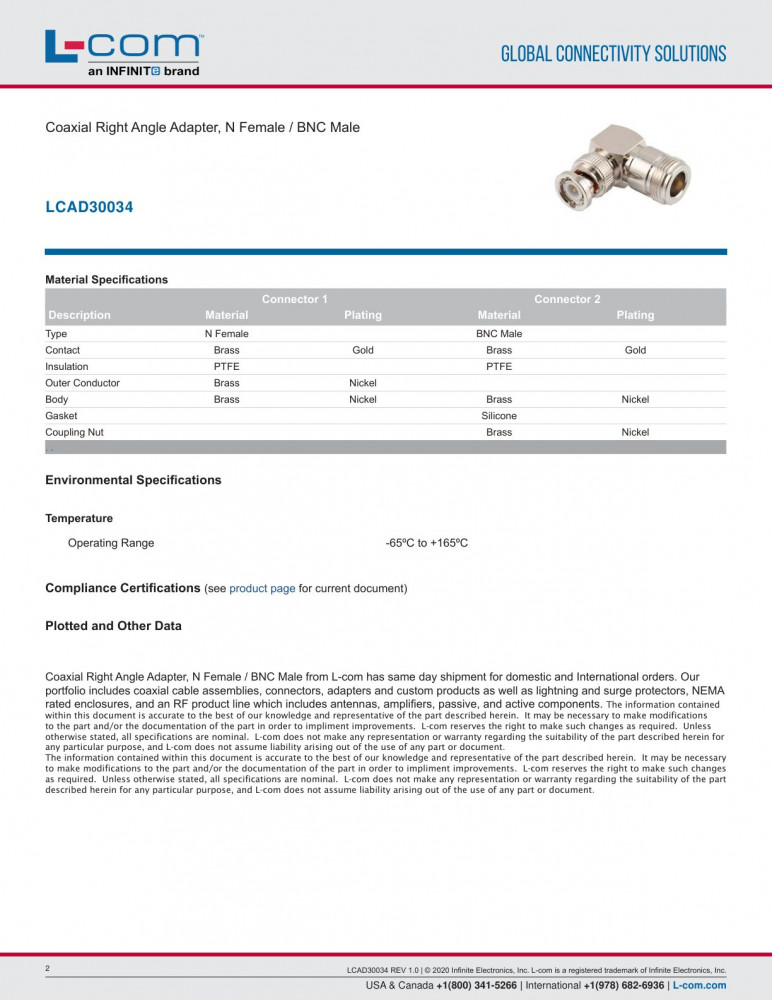 LCAD30034 product specification page 2