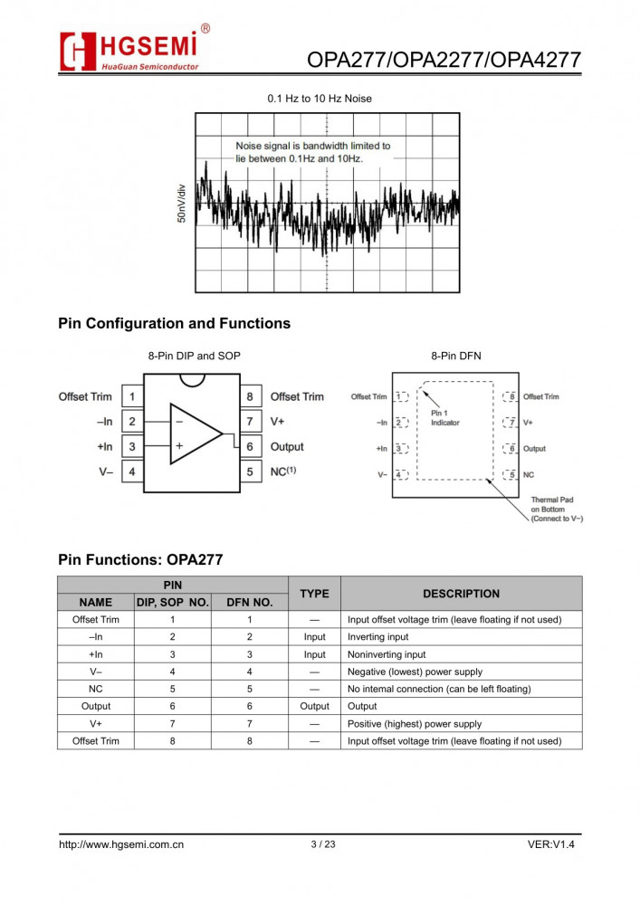 OPA277N technical document page 3