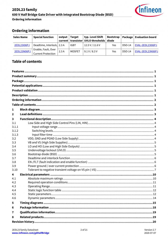 2EDL23I06PJ datasheet page 2