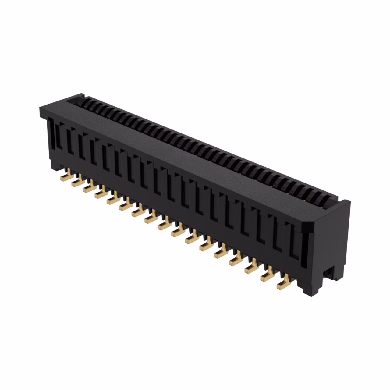 Easy-On FFC/FPC Connector, 0.50mm Pitch, Surface Mount, Vertical, Non-ZIF, Standard Footprint, Gold Plating, Black, 35 Circuits for sale